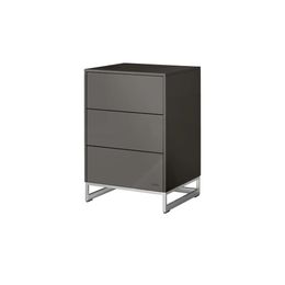 JOOP! Nachtkommode Gloss Cubic ¦ grau ¦ Maße (cm): B: 47,5 H: 69,7 T