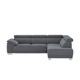 Höffner Ecksofa Chocolo ¦ grau ¦ Maße (cm): B: 270 H: 76 T: 205