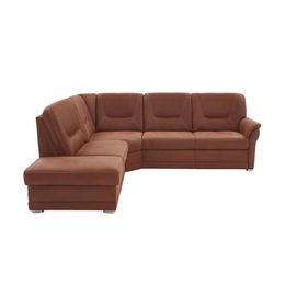 meinSofa Ecksofa aus Mikrofaser Edda ¦ braun ¦ Maße (cm): B: 253 H: 9