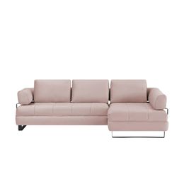 switch Ecksofa in Lederoptik Havana ¦ rosa/pink ¦ Maße (cm): B: 272 H