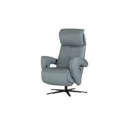 Hukla Relaxsessel aus Leder Pierre ¦ blau ¦ Maße (cm): B: 75 H: 115 T