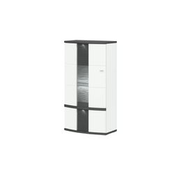 U.N.O uno Highboard Gabbro ¦ weiß ¦ Maße (cm): B: 75 H: 142 T: 42