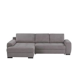 bobb Ecksofa in kuscheligem Cordstoff Soumia ¦ grau ¦ Maße (cm): B: 2