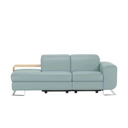 JOOP! Ledersofa 8151 ¦ blau ¦ Maße (cm): B: 211 H: 74 T: 111