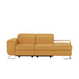 JOOP! Ledersofa 8151 ¦ gelb ¦ Maße (cm): B: 211 H: 74 T: 111