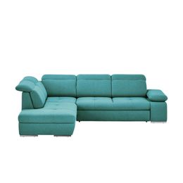 switch Ecksofa Avilla ¦ türkis/petrol ¦ Maße (cm): B: 285 H: 86 T: 2