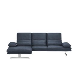 W.Schillig Ecksofa aus Mikrofaser Broadway ¦ blau ¦ Maße (cm): B: 291