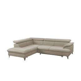 U.N.O uno Ecksofa aus Kunstleder David ¦ beige ¦ Maße (cm): B: 208 H: 74 T: