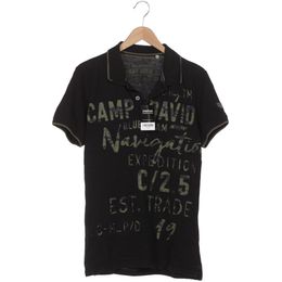 CAMP DAVID Herren Poloshirt, schwarz, Gr. 52