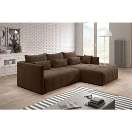 Sofa yaho Couch ausziehbar mit Bettkasten und Kissen Schlafsofa mh 20 - Furnix