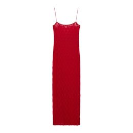 Pull&Bear Pull&Bear Kleid Damen Gr&ouml;&szlig;e 42 rot Winterkleid