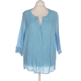 Selection by Ulla Popken Damen Bluse, blau, Gr. 54