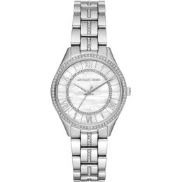 Quarzuhr Michael Kors "LAURYN" Armbanduhren silberfarben Damen Armbanduhr, Damenuhr, analog, Edelstahlarmband