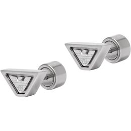 Paar Ohrstecker Emporio Armani "Schmuck Geschenk Edelstahl Ohrschmuck Ohrringe, EGS3130040" Ohrringe Gr. Edelstahl, silberfarben (edelstahlfarben) Damen