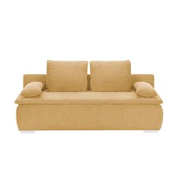 Smart Schlafsofa Leonie ¦ gelb ¦ Maße (cm): B: 198 H: 92 T: 90