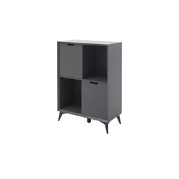 Höffner Highboard Netro ¦ grau ¦ Maße (cm): B: 80 H: 115 T: 40