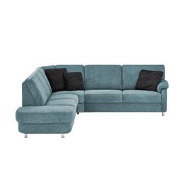 meinSofa Ecksofa Ole-S ¦ blau ¦ Maße (cm): B: 269 H: 91 T: 287