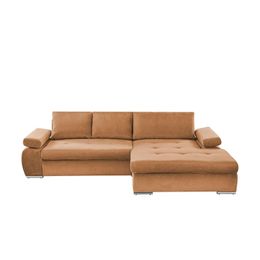 Smart Ecksofa Ibby ¦ orange ¦ Maße (cm): B: 294 H: 73 T: 173