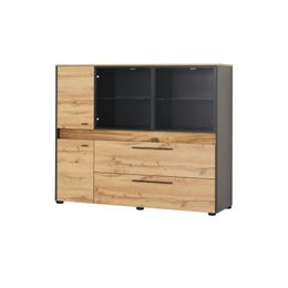 Höffner Highboard Light Line 10 ¦ holzfarben ¦ Maße (cm): B: 144 H: 118 T: 4