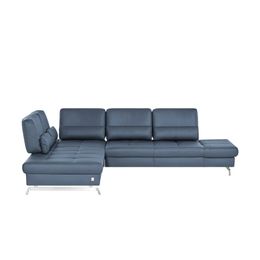 JOOP! Ecksofa Leder Loft 8108 ¦ blau ¦ Maße (cm): B: 299 H: 86 T: 25