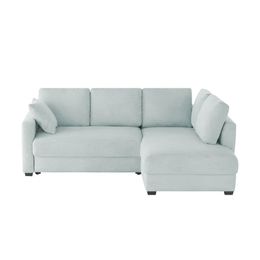 bobb Ecksofa mit Boxspringpolsterung Lisa de Luxe ¦ blau ¦ Maße (cm)