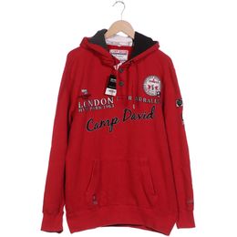 CAMP DAVID Herren Kapuzenpullover, rot, Gr. 54