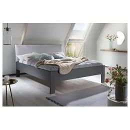 Futonbett Rauch "Aditio" Betten Gr. Liegefläche B/L: 180cm x 200cm Betthöhe: 50cm, kein Härtegrad, ohne Matratze, grau (graumetallic) Kopfteil Webstoff mit abgesetztem Keder