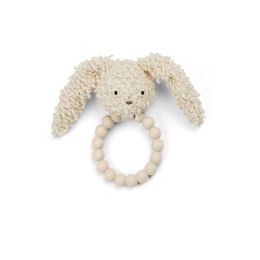 Smallstuff - Rattle Silicone Ring Rabbit Off. White