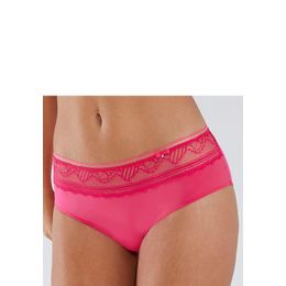 Lascana Panty 'Tiziana' pink Gr. 48/50 für Damen. Mit Schleife, Spitze. Körpernah. Nachhaltig.