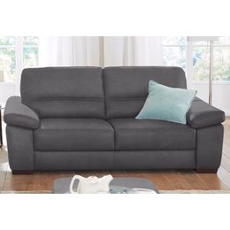 2-Sitzer Calia italia "Gaia, Sofa im edlen Design und mit erstklassigem Sitzkomfort", grau (ash), B:177cm H:92cm T:97cm, Luxus-Microfaser Ginevra (100% Polyester), Sofas, aus pflegeleichtem Luxus-Microfaser Ginevra Hydro Care