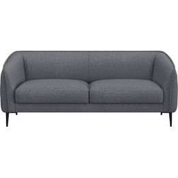 2,5-Sitzer FLEXLUX "Belle Designsofa, Couch, bequem durch Kaltschaum im Sitz", blau (navy blau), B:188cm H:74cm T:89cm, 62% Polyester/17%Cotton/14%Viscose/7%linen, Sofas, Skandinavisches Design, In hochwertiger Verarbeitung