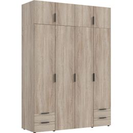 Kleiderschrank wimex "Modena" Schränke Gr. B/H/T: 160 cm x 225 cm x 54 cm, braun (eiche sägera) Drehtüren-Schrankprogramm