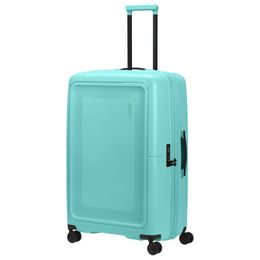 Hartschalen-Trolley American Tourister "DASHPOP 77" Gr. B/H/T: 50 cm x 77 cm x 33 cm 104 l, blau (aqua sky) Koffer groß Reisekoffer TSA-Zahlenschloss Aufgabegepäck