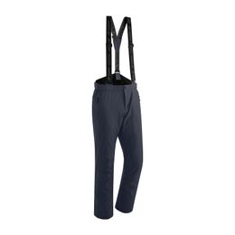 Skihose Maier Sports "Joscha Slim" Gr. 46, Normalgrößen, blau (dunkelblau) Herren Hosen Schneehose mit Hosenträgern, windwasserdicht, Slim Fit