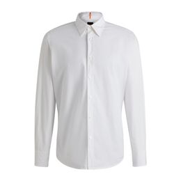 Langarmhemd BOSS Orange "Relegant_6_M" Gr. XXXL, N-Gr, weiß (white100) Herren Hemden mit BOSS Stickerei