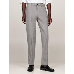 5-Pocket-Hose Tommy Hilfiger "DC DENTON BRUSHED MARL" Gr. 32, Länge 34, grau (medium grey heather) Herren Hosen meliertes Design, mit Bügelfalten