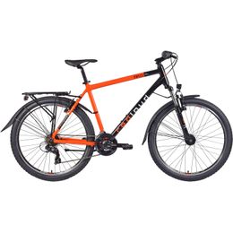 Mountainbike REDLOUD "AA.01" Gr. 48, schwarz (schwarz, rot, schwarz), Fahrräder, 48cm, 27,5 Zoll (69,85cm)