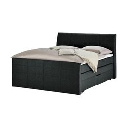 Höffner Boxspringbett mit Bettkasten Baron ¦ schwarz ¦ Maße (cm): B: 168 H: 1