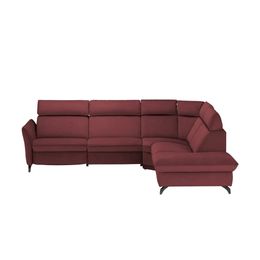 himolla Ecksofa 1926 ¦ rot ¦ Maße (cm): B: 245 H: 92 T: 278