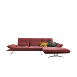 Koinor Ecksofa aus Flachgewebe Francis ¦ rot ¦ Maße (cm): B: 314 H: 9