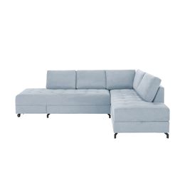 Smart Ecksofa Carla ¦ blau ¦ Maße (cm): B: 291 H: 88 T: 222