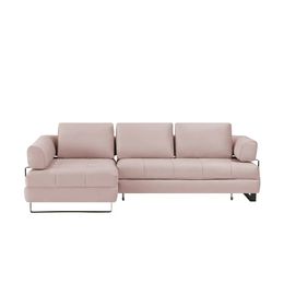 switch Ecksofa in Lederoptik Havana ¦ rosa/pink ¦ Maße (cm): B: 272 H