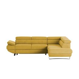 switch Ecksofa aus Mikrofaser Gio ¦ gelb ¦ Maße (cm): B: 200 H: 74 T: