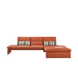 Koinor Leder-Ecksofa Humfrey ¦ orange ¦ Maße (cm): B: 314 H: 93 T: 1