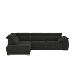 Höffner Ecksofa Chocolo ¦ schwarz ¦ Maße (cm): B: 270 H: 76 T: 205