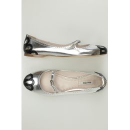 Miu Miu Damen Ballerinas, silber, Gr. 40