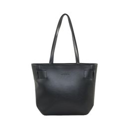 Tom Tailor Damen Paige Shopper, schwarz, Uni, Gr. ONESIZE