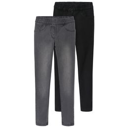 Yigga 2 Mädchen Jeggings mit Stretch-Bund