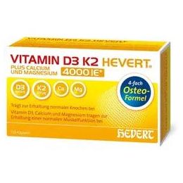 Vitamin D3 K2 Hevert Plus Ca Mg 4000 Ie/2 Kapseln 120 St