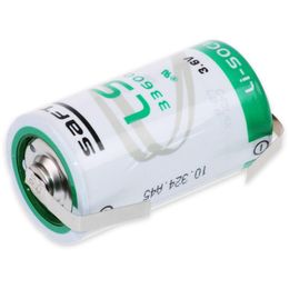 SAFT Lithium-Batterie LS 33600-CNR, D, mit U-L&ouml;tfahne, 3,6 V-, 17000 mAh